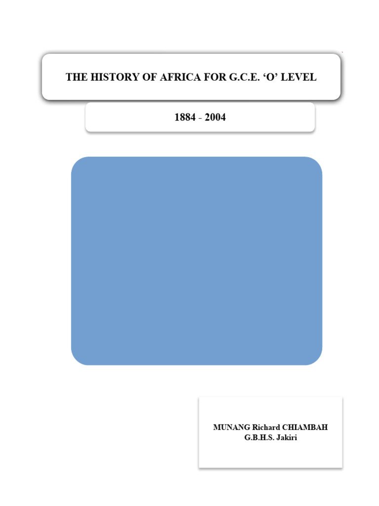 AFrican History Workbook First Cycle | PDF | Africa | British Empire