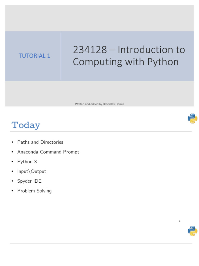 Tutorial 1 | PDF | Input/Output | Computer File