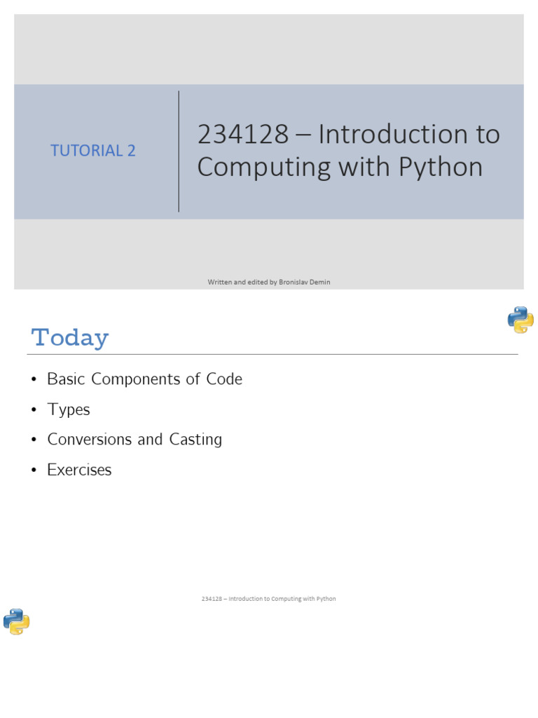Tutorial 2 | PDF | Data Type | Boolean Data Type