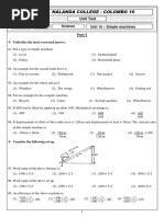 Grade 9 Science 1st Term Test Paper | PDF | Force | Eye