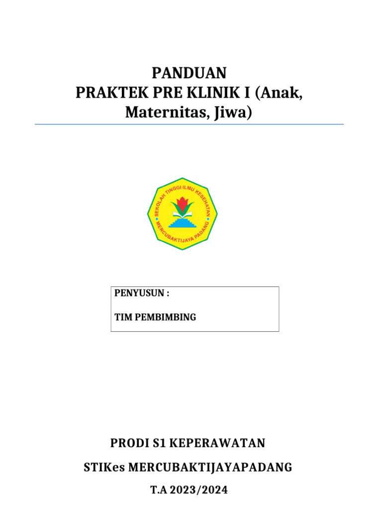 Panduan Praktek Pre Klinik Keperawatan | PDF | Karier & Perkembangan | Kesehatan Holistik