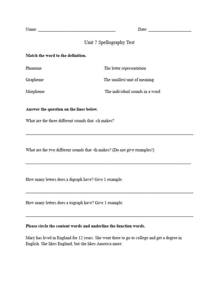 Unit 7 Spellography | PDF | Word | English Language