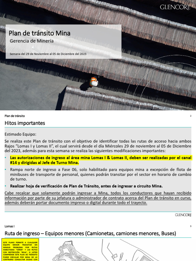 Plan_de_tránsito_Mina (1) | PDF | Minería | Transporte de tierra