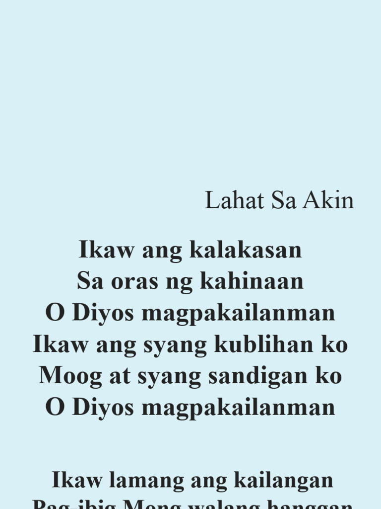 Lahat Sa Akin | PDF