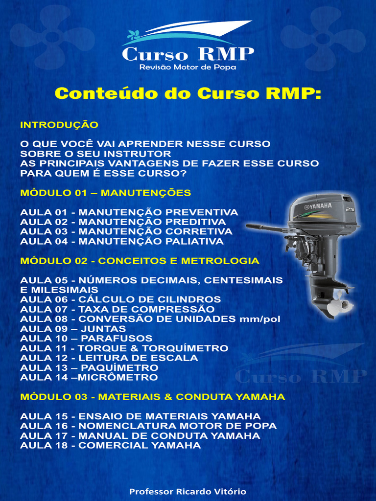 PDF Plano de Aula - RMP | PDF | Motores | Máquinas rotativas