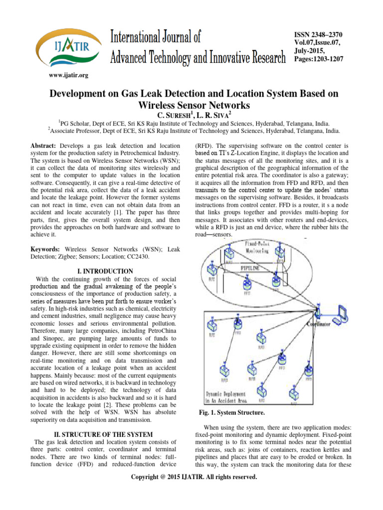 152346ijatir5887 206 | PDF | Wireless Sensor Network | Computer Engineering