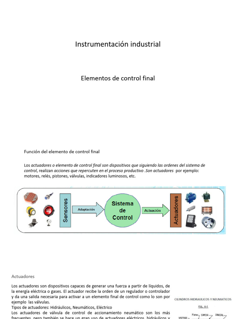 Elementos de Control Final en Válvulas | PDF | Solenoide | Equipo