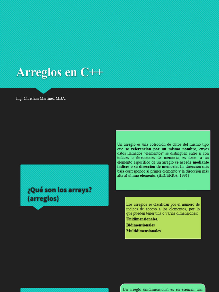 Arreglos en C++ | PDF | C ++ | Programación de computadoras