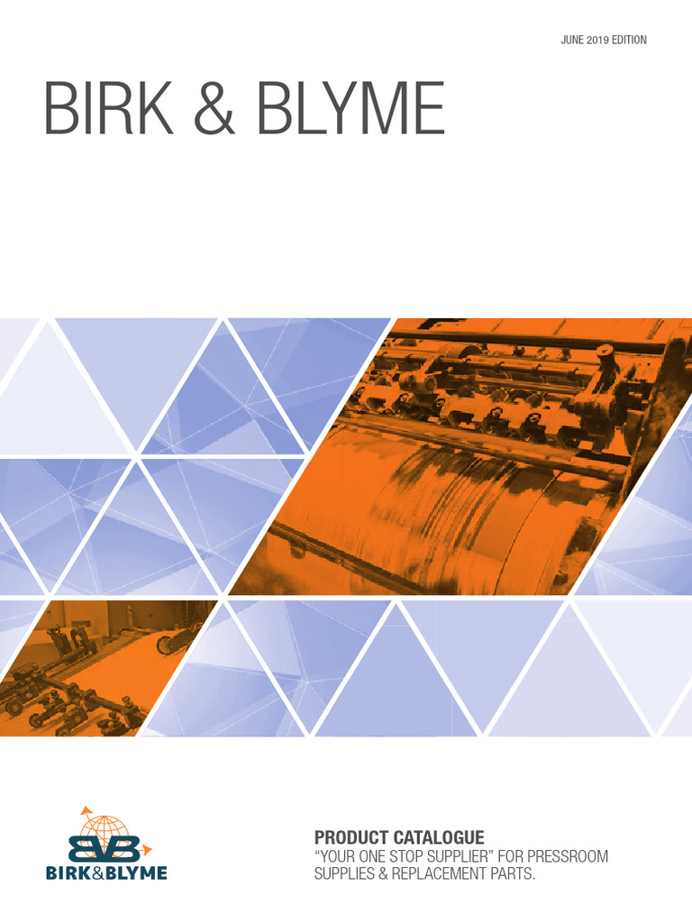 Birk & Blyme Pressroom Supplies Catalog | PDF | Duct (Flow ...