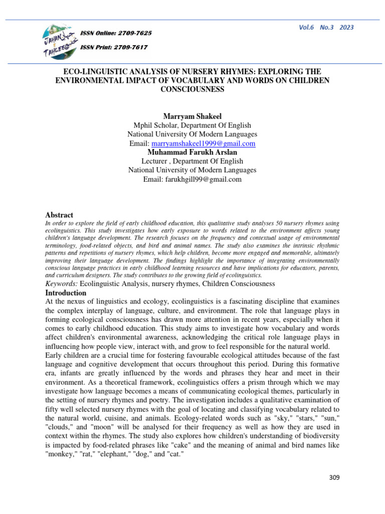 Eco Linguistic | PDF | Cognition | Learning