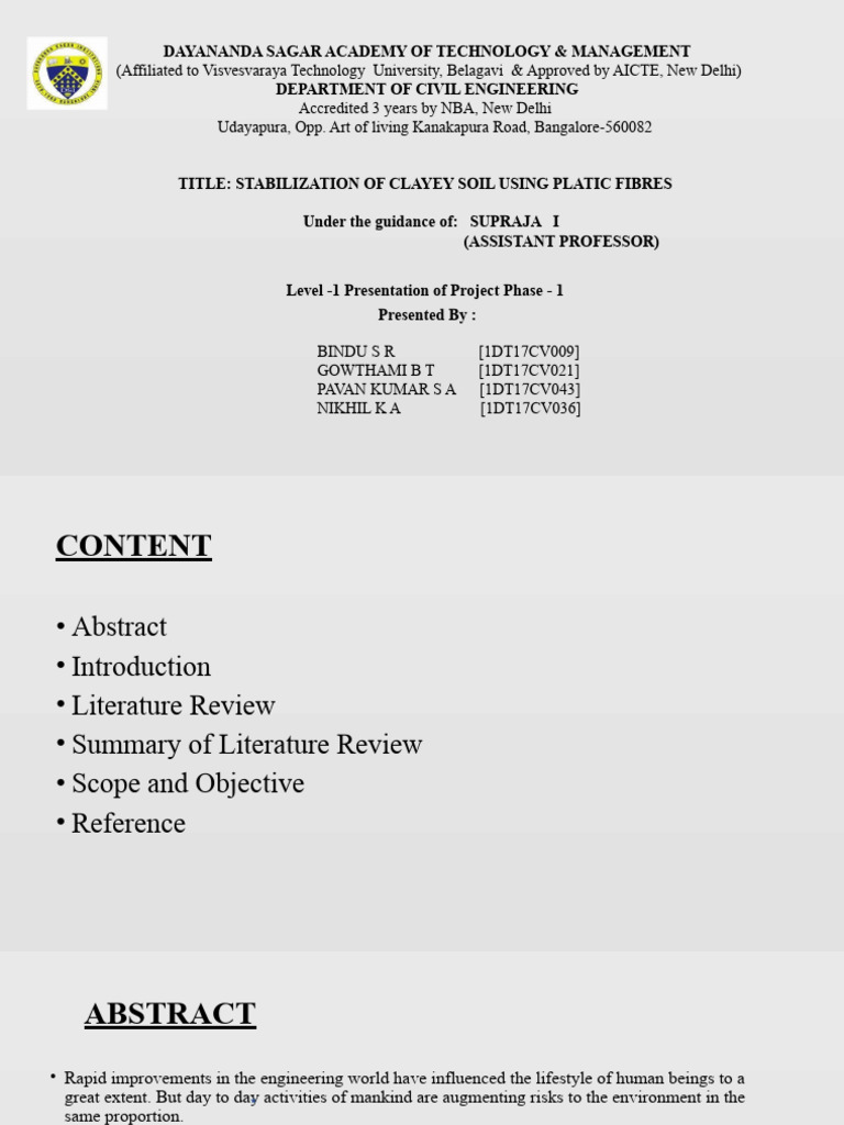 Project Phase 1 | PDF | Plastic | Soil