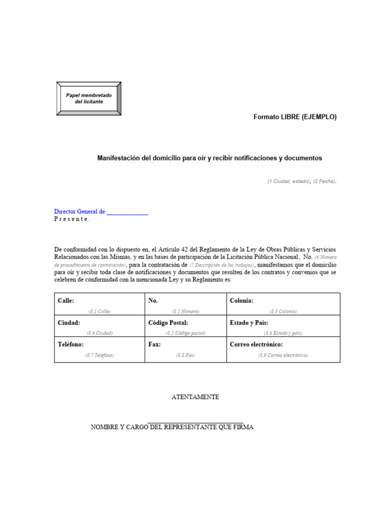 5 - Formato Libre Domi. | PDF | Derecho