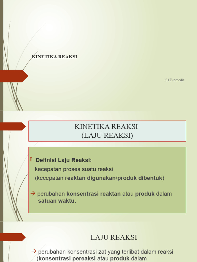 2023 Kinetika Reaksi | PDF | Metode & Bahan Ajar | Sains & Matematika