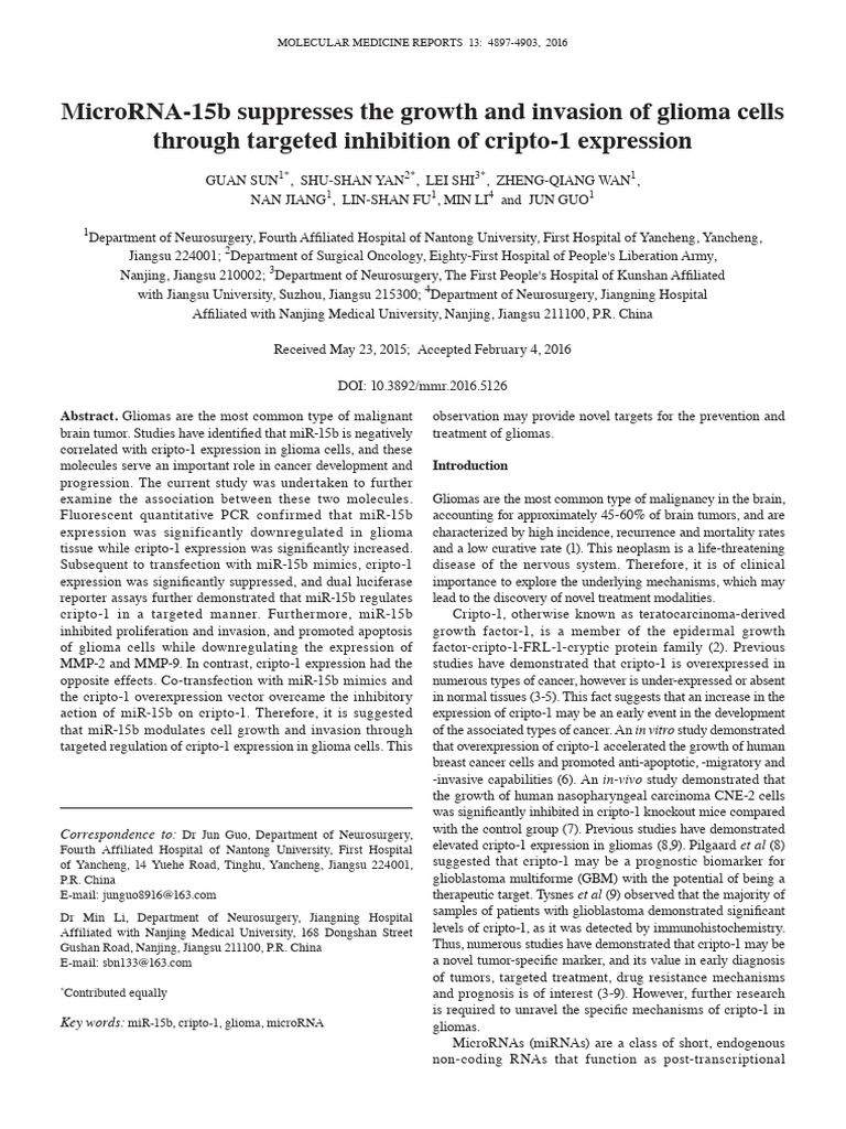 MMR 13 6 4897 PDF | PDF | Polymerase Chain Reaction | Micro Rna