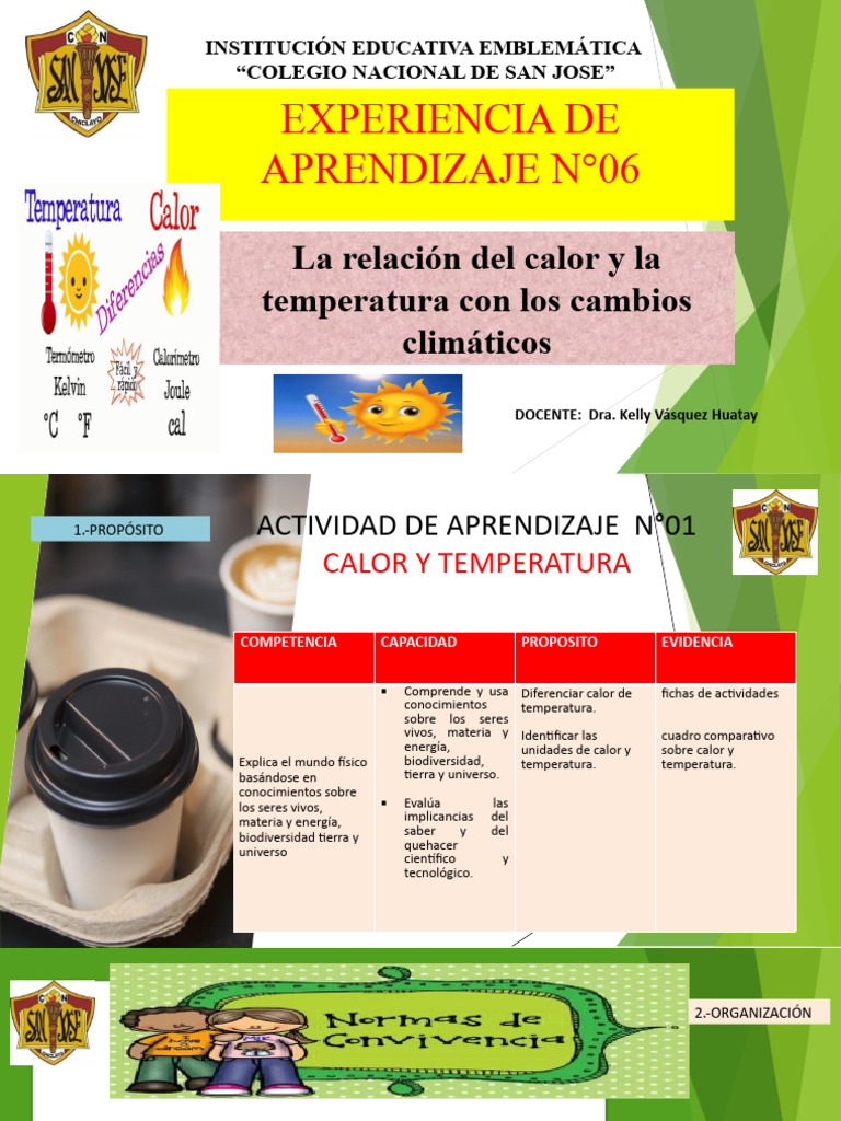 ACTIVIDAD DE APRENDIZAJE N°01-CALOR Y TEMPERATURA- | PDF | Calor ...