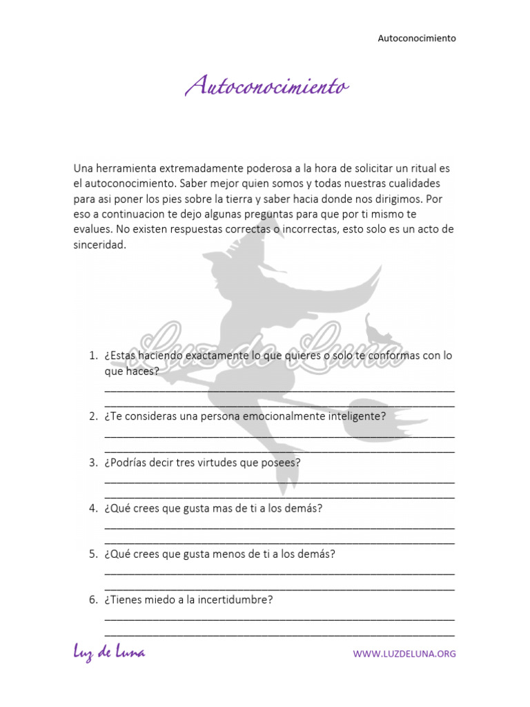 Autoconocimiento | PDF | Relaciones personales, crianza y desarrollo personal