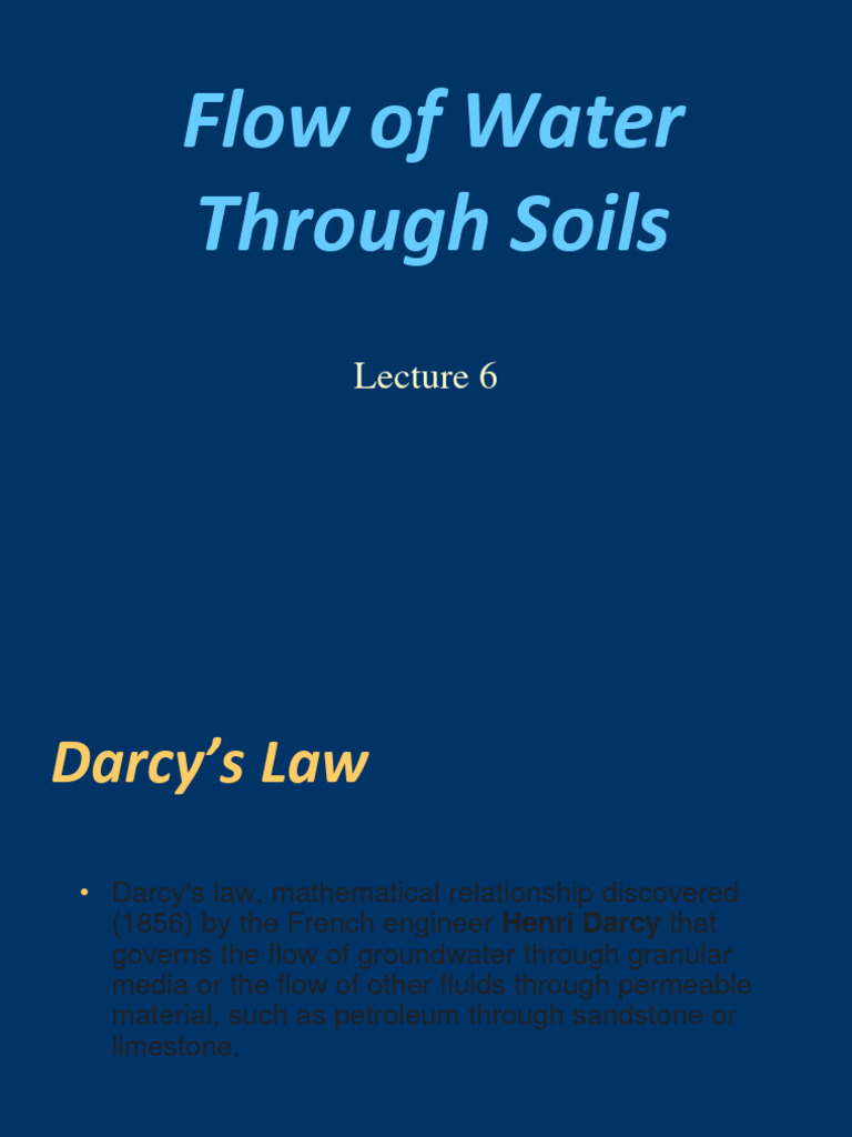 Lecture 6 - Permeability | PDF | Permeability (Earth Sciences) | Aquifer