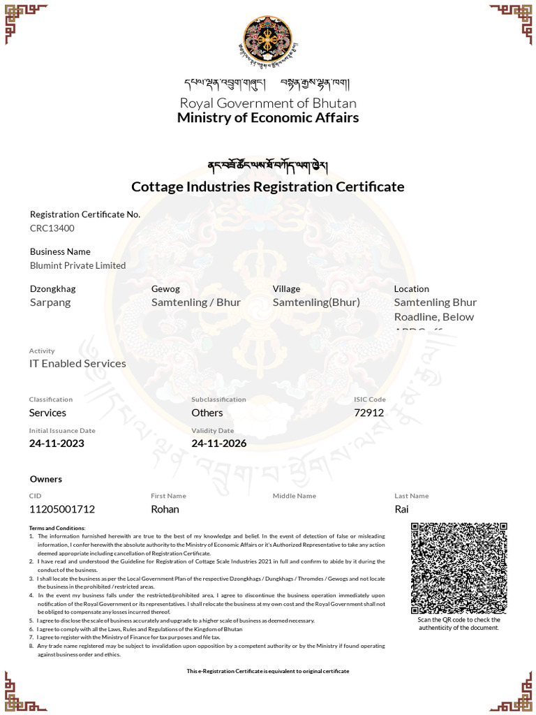 Cottage Industry Registration Certificate | PDF | Justice | Crime ...