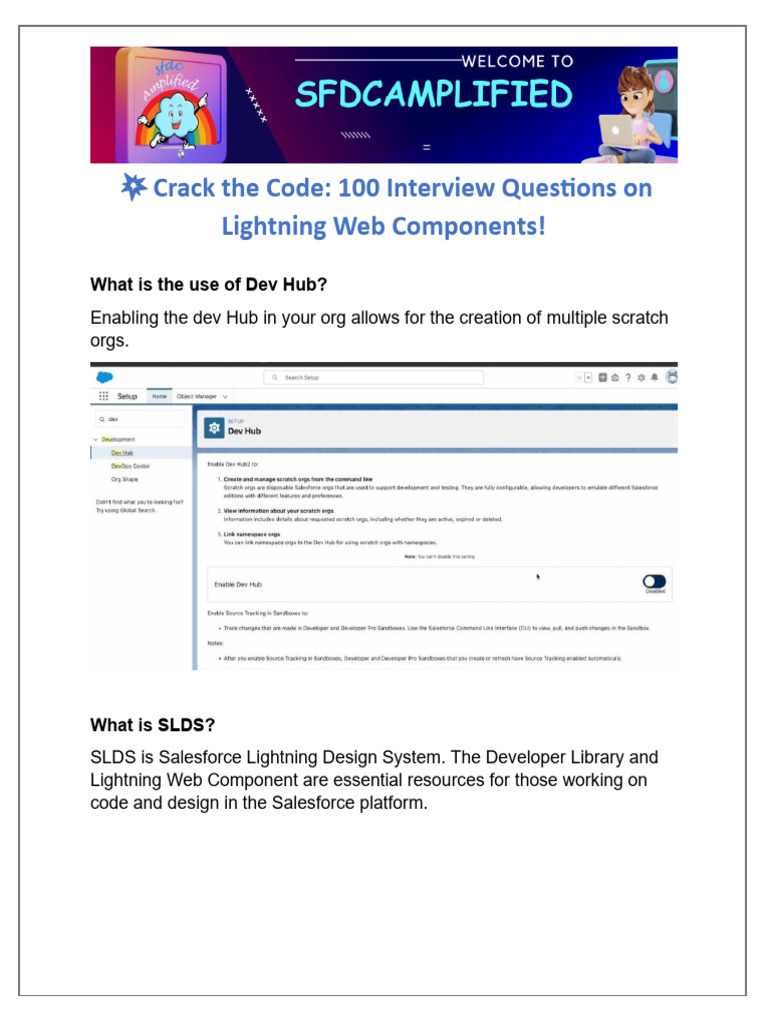 Crack The Code - Top 100 LWC Interview Questions | PDF | Document Object Model | Java Script