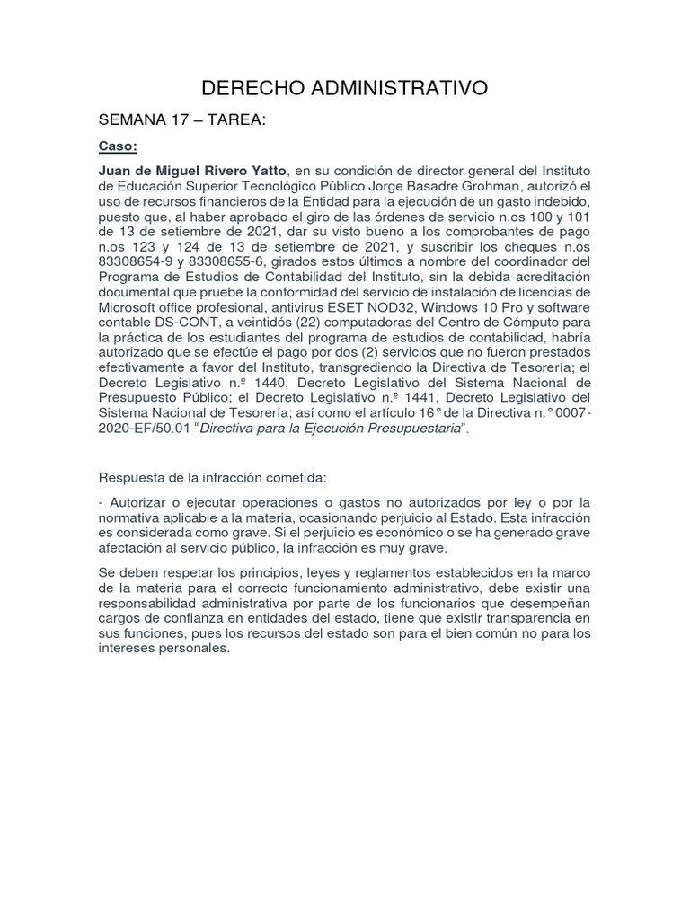 Tarea S.17 | PDF | Finanzas y dinero | Derecho