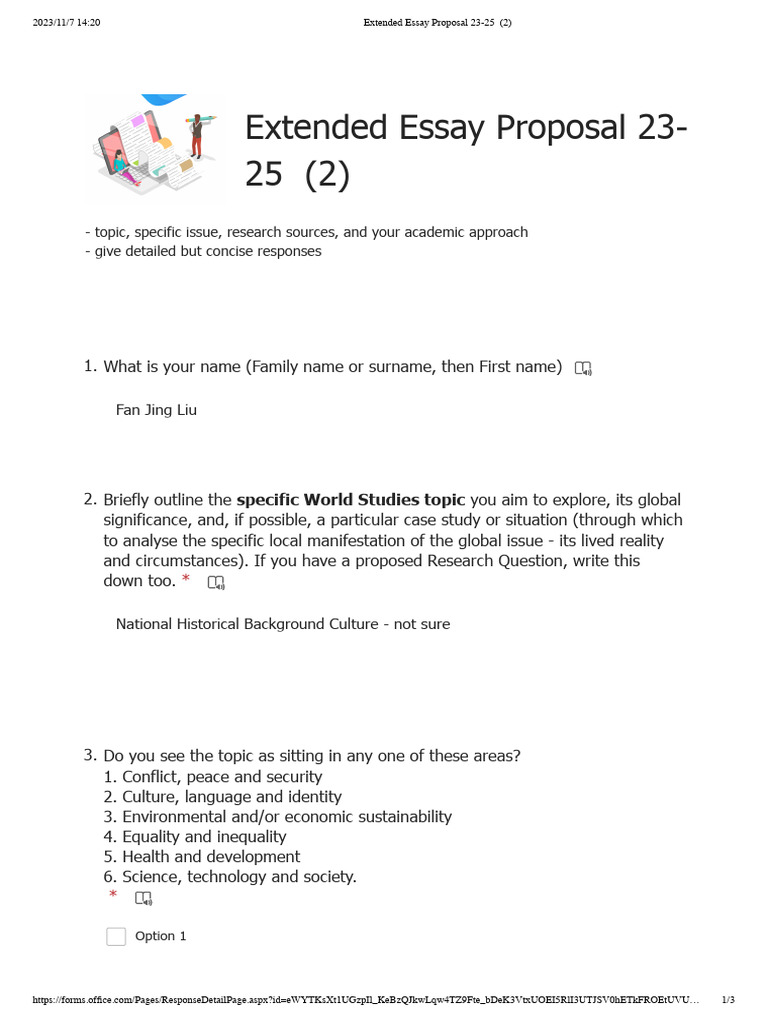 Extended Essay Proposal 23-25 | PDF | Cognition | Science