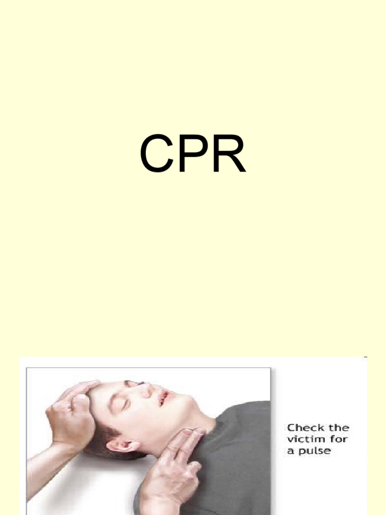 CPR | PDF | Wellness
