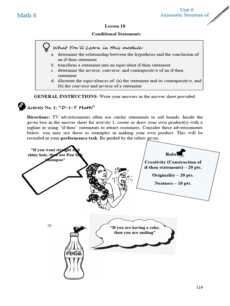 Lesson 18 | PDF | If And Only If | Theorem