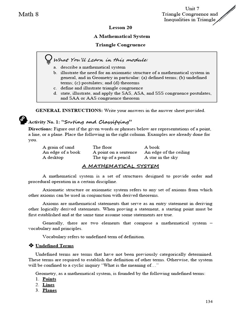 Lesson 20 | PDF | Triangle | Line (Geometry)