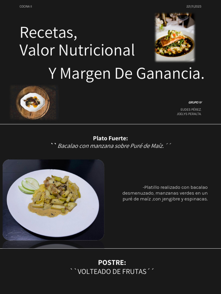 Cocina II-Recetas-Finalizado | PDF