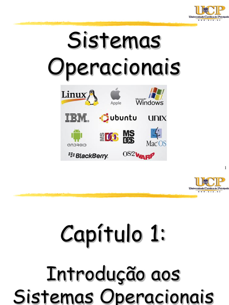 Cap1 SO | PDF | Sistema operacional | Kernel (sistema operacional)