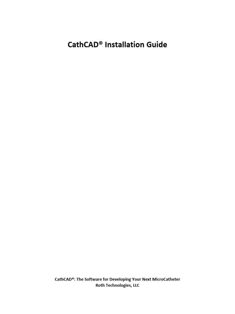 2021.01.18 CathCAD (R) Installation Guide | PDF | Installation (Computer Programs) | Port ...