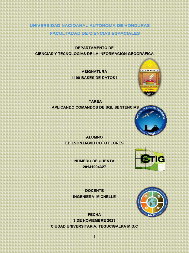 Ejercicio de BBDD Aplicando Comandos de SQL Sentencias | PDF | SQL ...