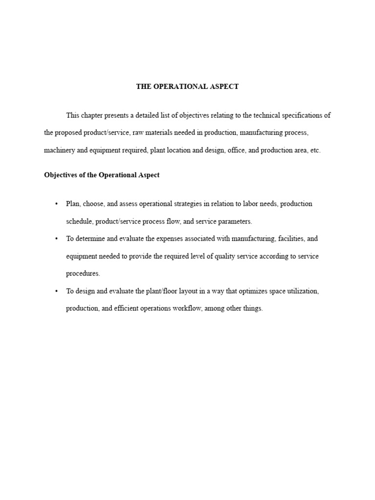 The Operational Aspect | PDF | Seafood | Mussel