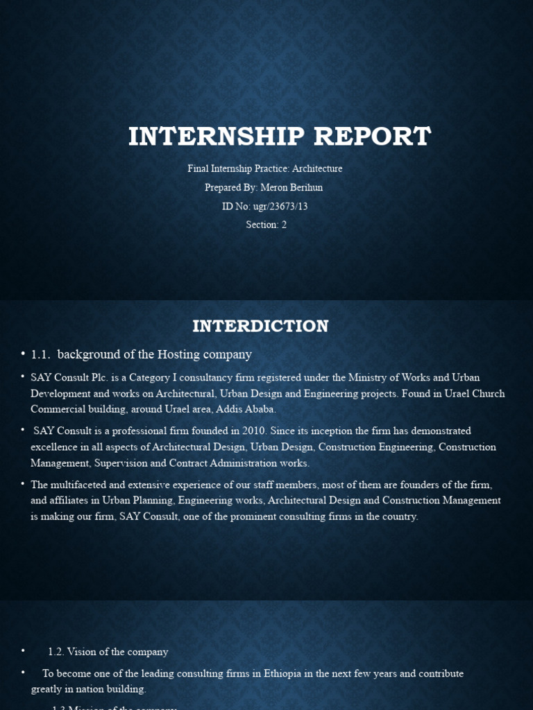Internship Report | PDF | Theory | Design