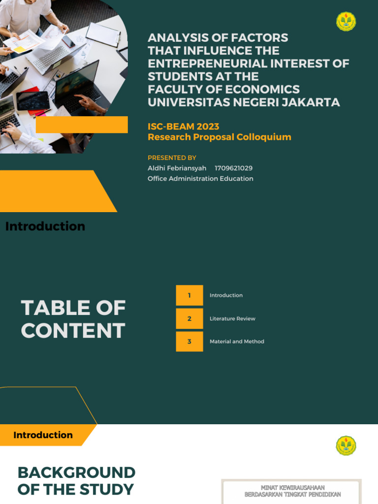 Aldhi Febriansyah - 1709621029 - Colloquium ISC-BEAM 2023 | PDF | Entrepreneurship | Psychology