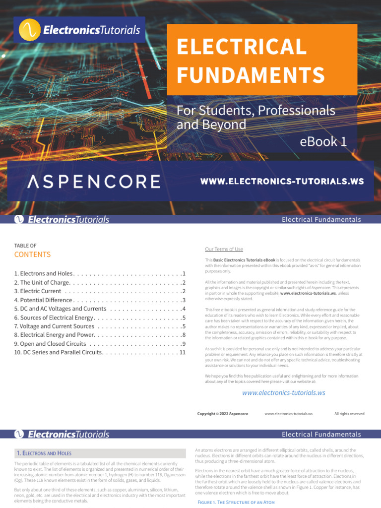 Electrical Fundamentals Ebook | PDF | Electric Current | Atoms