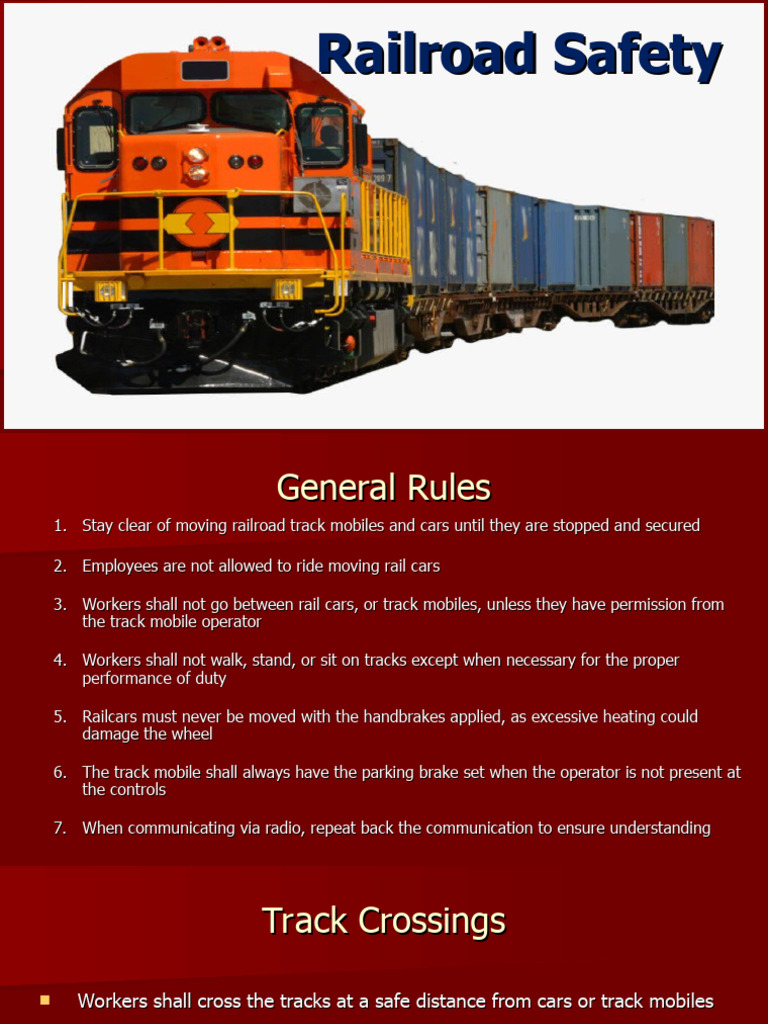 Railroad Safety Rev 5 | PDF | Rail Transport | Car
