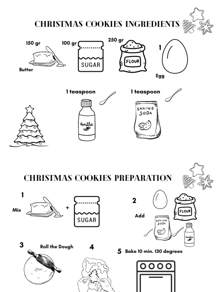 Visual Recipe Christmas Cookies For Kids | PDF