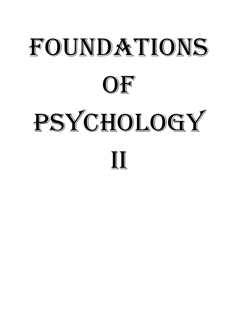 Foundations of Psychology - 2 | PDF | Reinforcement | Classical ...