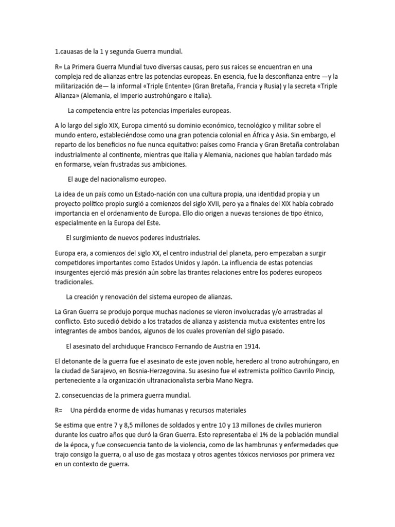 GHC Francesca Guerra Mundial | PDF | Primera Guerra Mundial | Europa
