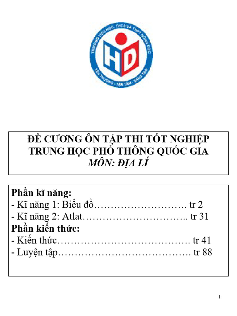 TÀI LIỆU ÔN THI TỐT NGHIỆP THPT | PDF