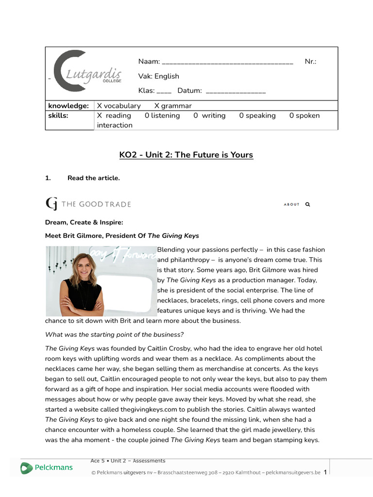 U2 Key | Download Free PDF | Employment | Business Model