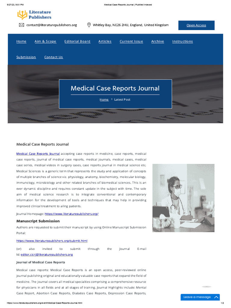 Medical Case Reports Journal | PDF | Academic Journal | Medicine