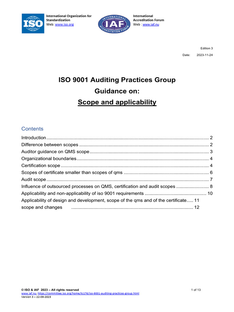 ISO 9001 Auditing Practices Guide | PDF | Iso 9000 | Audit