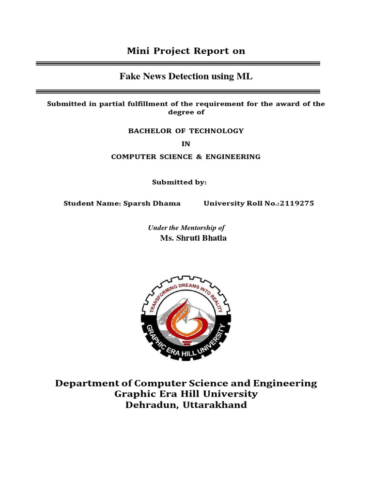 A Machine Learning Project Report | PDF | Machine Learning ...