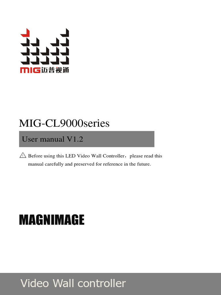 Magnimage: MIG-CL9000series | PDF | Display Resolution | Hdmi