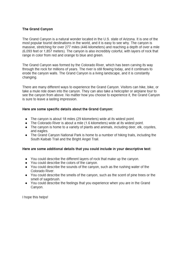 Teks Deskriptif Dalam Bahasa Inggris | PDF