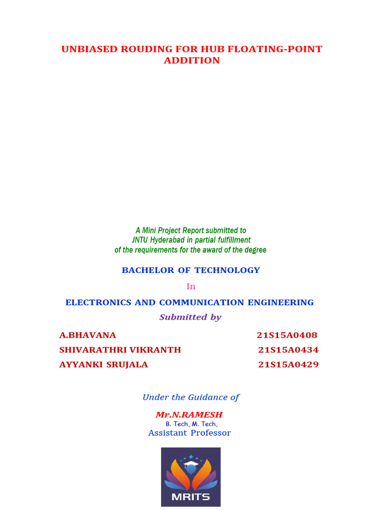 Unbiased Rounding in Floating-Point | PDF | Logic Gate | Fault Tolerance