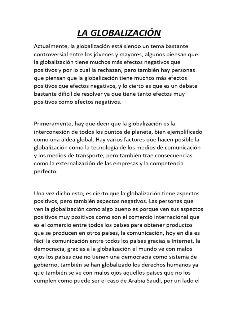 Documento 32 | PDF | Globalización | Economias