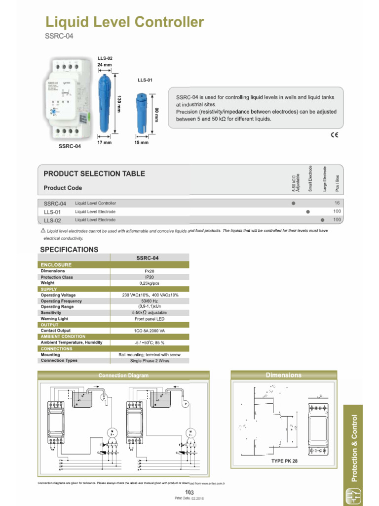 Liquid Level controllerSSRC 04 | PDF